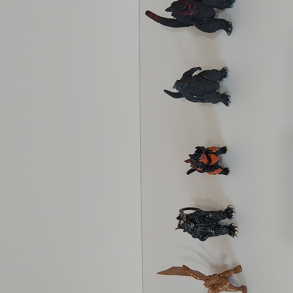 unbranded | Toys | 4 Mini Godzilla And Gold Ghidorahgently Displayed ...